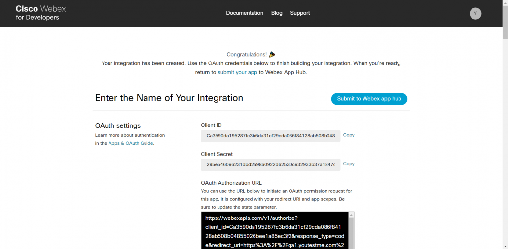 How to set up the Webex integration | YouTestMe