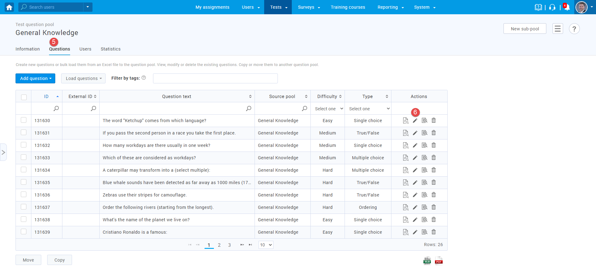 Rules for question editing | YouTestMe