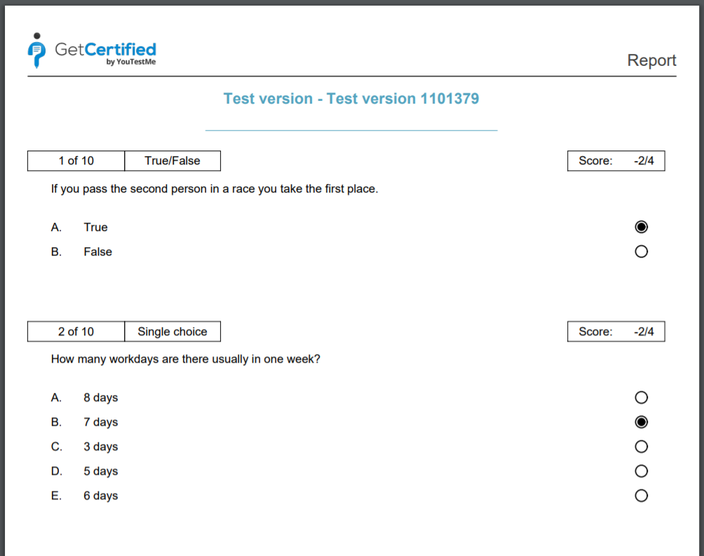 How to export personal report as PDF | YouTestMe