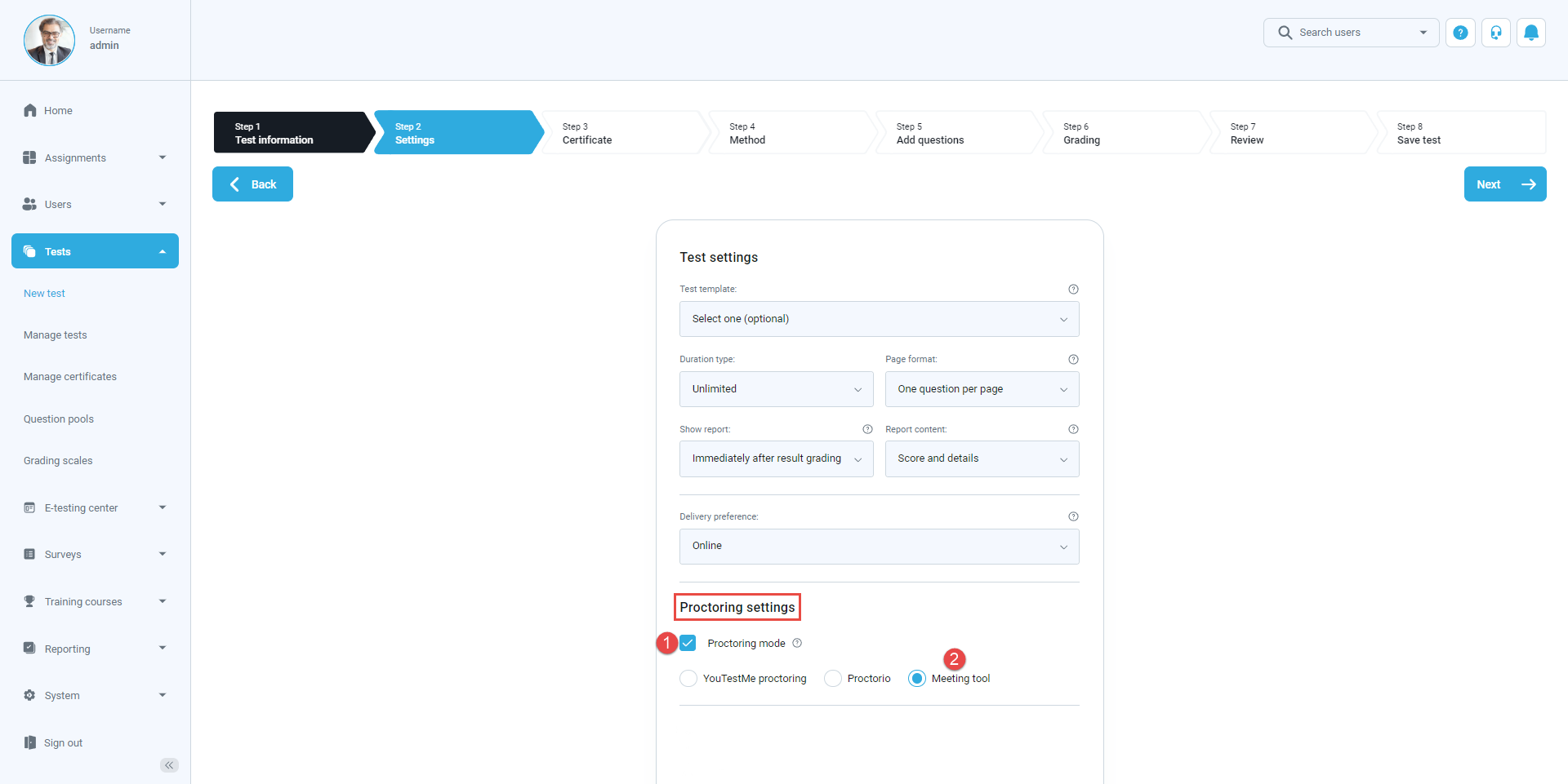 Using meeting tools to proctor online tests | YouTestMe